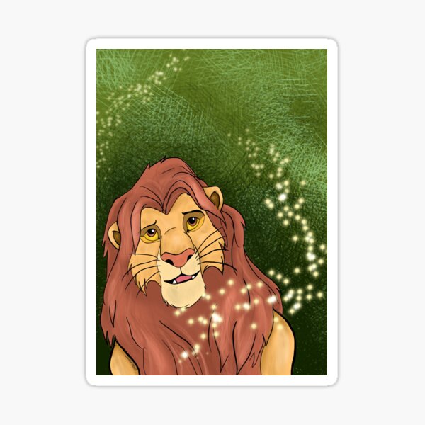 "Simba sparkle" Sticker for Sale by Elodie Frichot | Redbubble