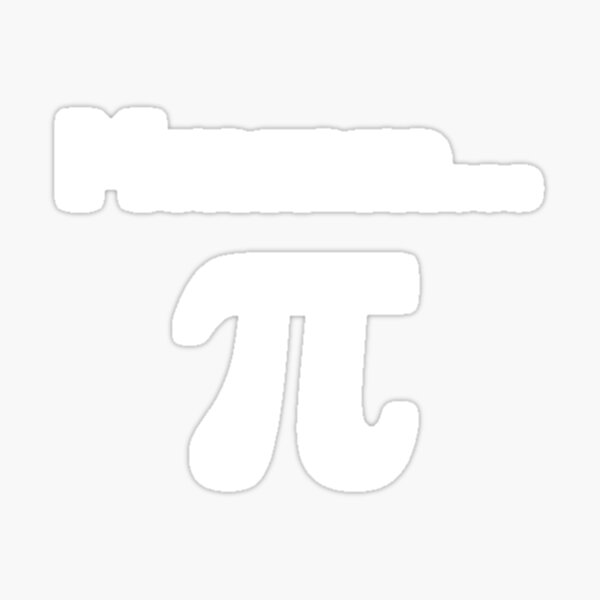 "Mmm pi graphic and Mmmm pi design and Mmm pie distressed tee" Sticker ...