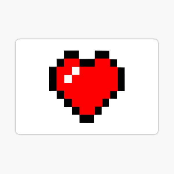 "Minecraft heart" Sticker by moonkuda | Redbubble