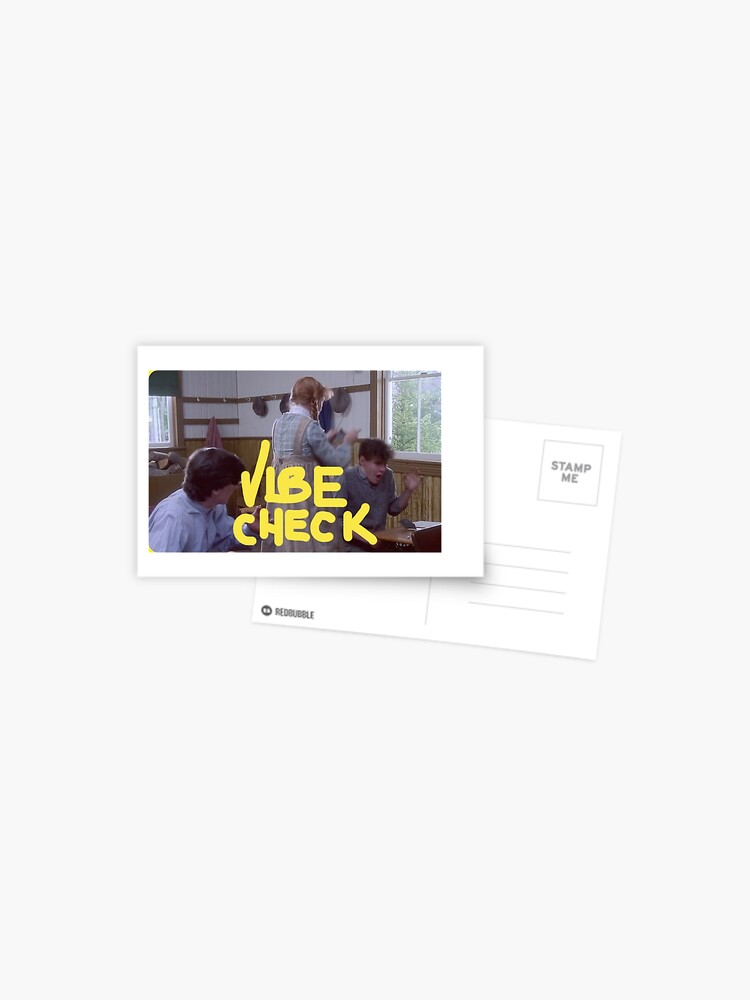 "vibe check" Postcard for Sale by princehal | Redbubble