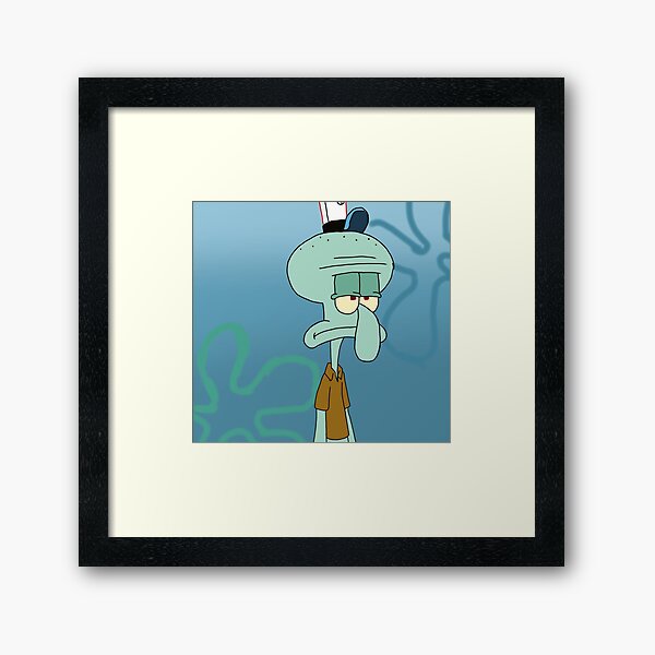 "Grumpy Squidward" Framed Art Print for Sale by Gabby0404 | Redbubble