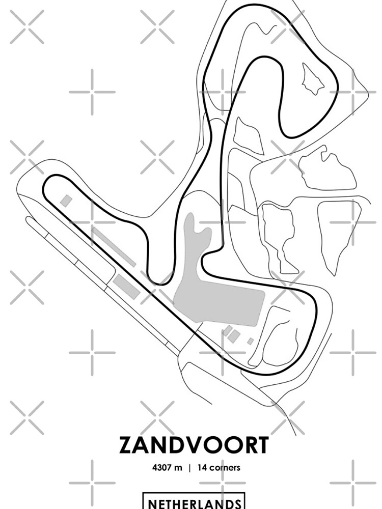 "Zandvoort - Netherlands Track Map" iPhone Case for Sale by ...