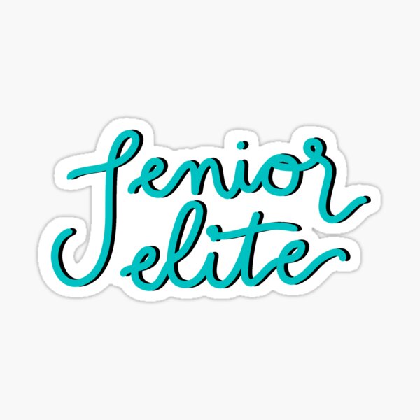 "senior elite" Sticker for Sale by cool stickerz | Redbubble