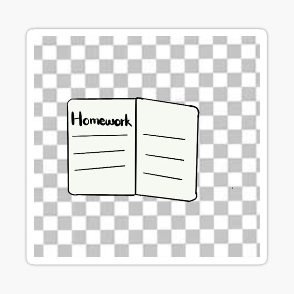 "Homework stickers" Sticker by lenipie | Redbubble