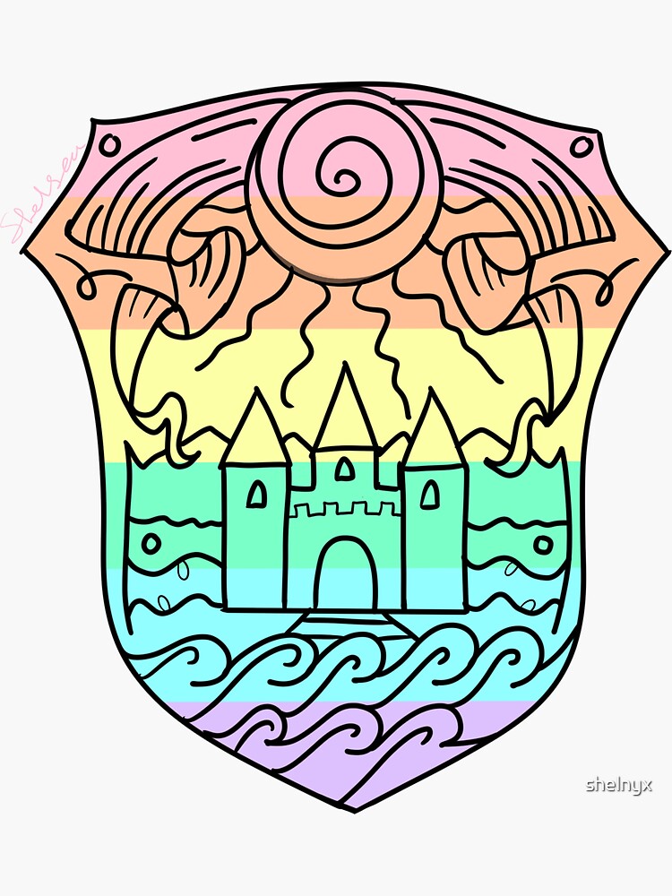 "Pastel Rainbow Galaxy Roman Sanders Logo" Sticker for Sale by shelnyx ...