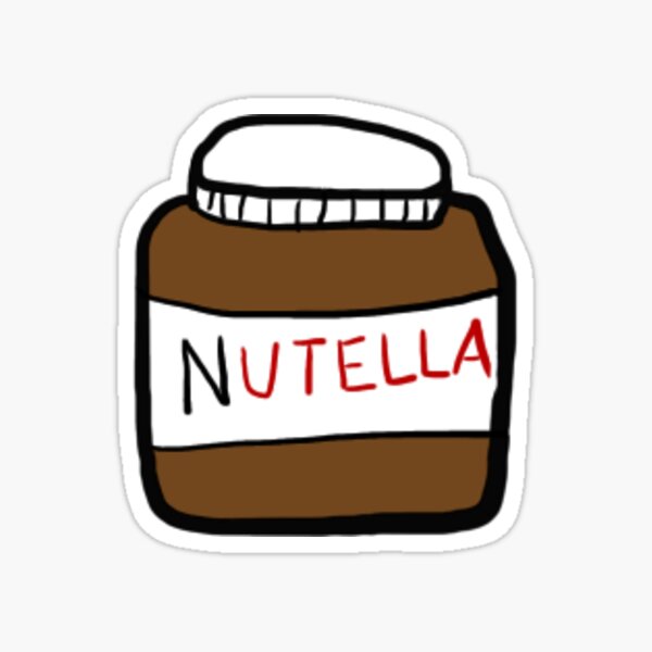 "Nutella sticker" Sticker for Sale by Ryleebh | Redbubble