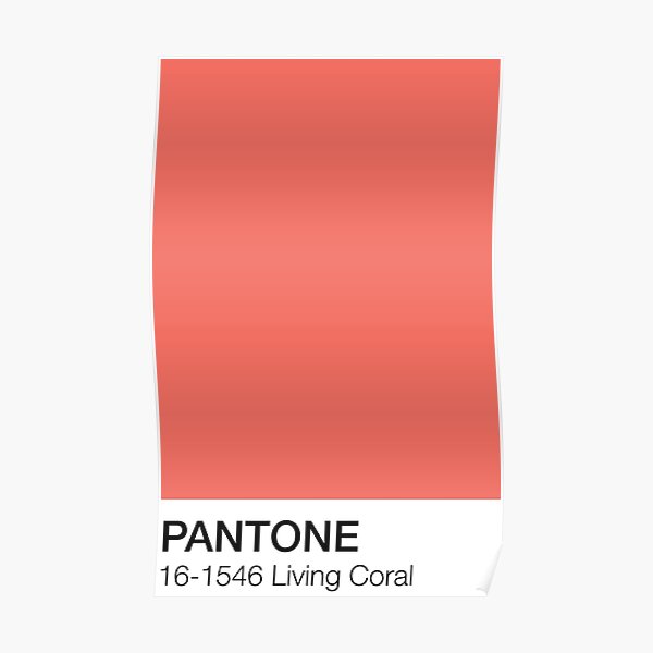 "Pantone Living Coral " Poster for Sale by allilapps | Redbubble