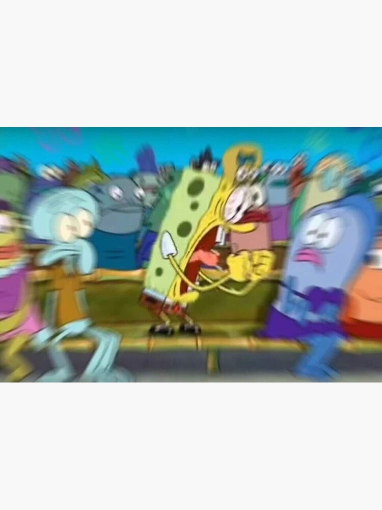 "Screaming Spongebob" Sticker for Sale by yolki-doki | Redbubble