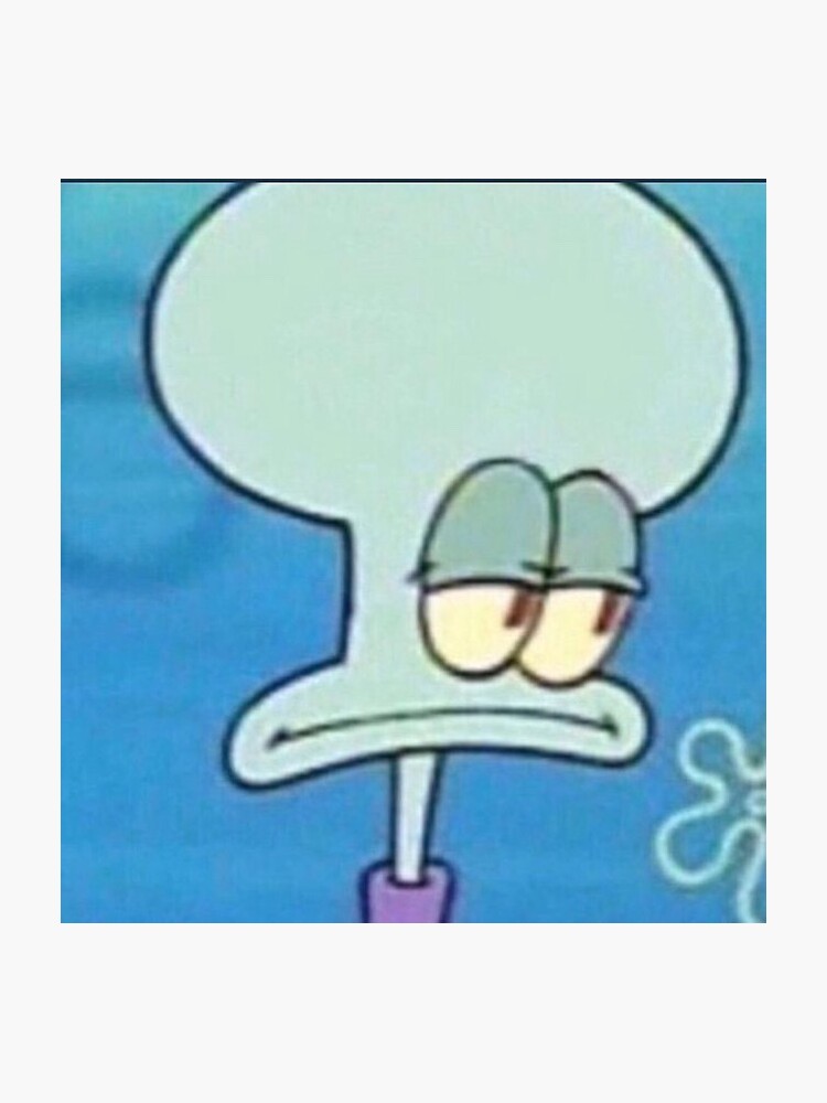 "Squidward big head meme" Sticker for Sale by angeladjuarez | Redbubble