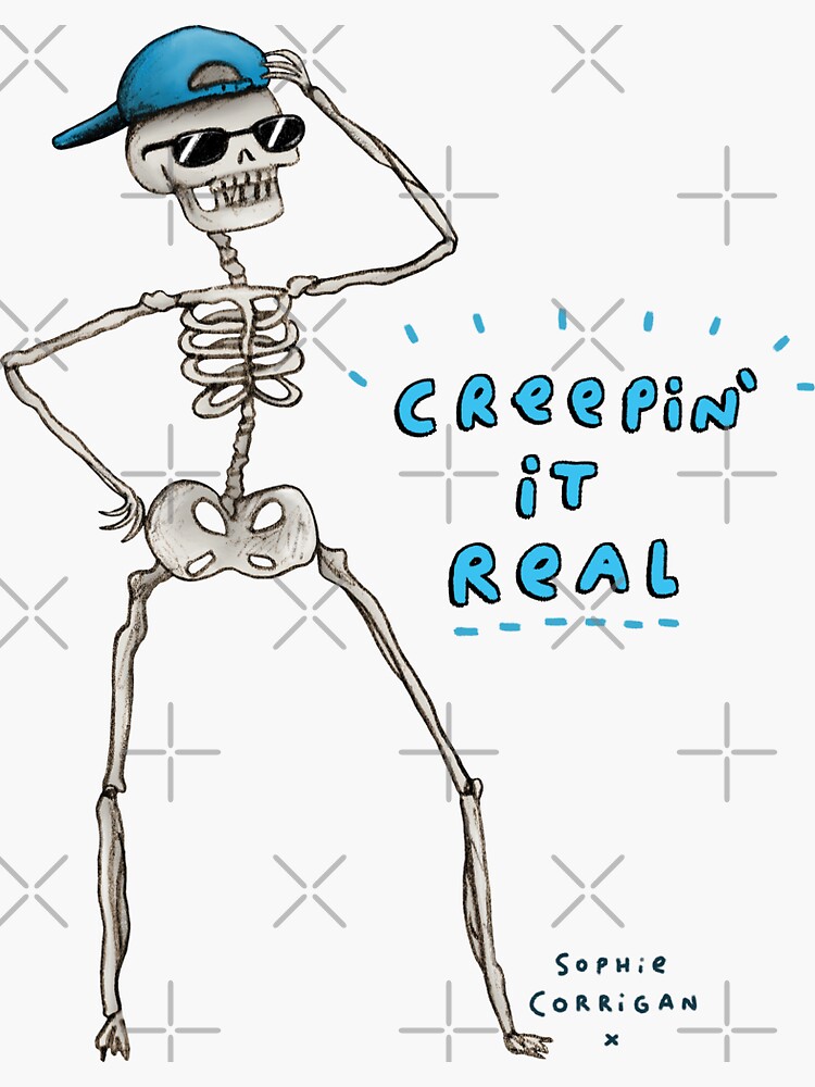 "Creepin' it Real" Sticker for Sale by Sophie Corrigan | Redbubble