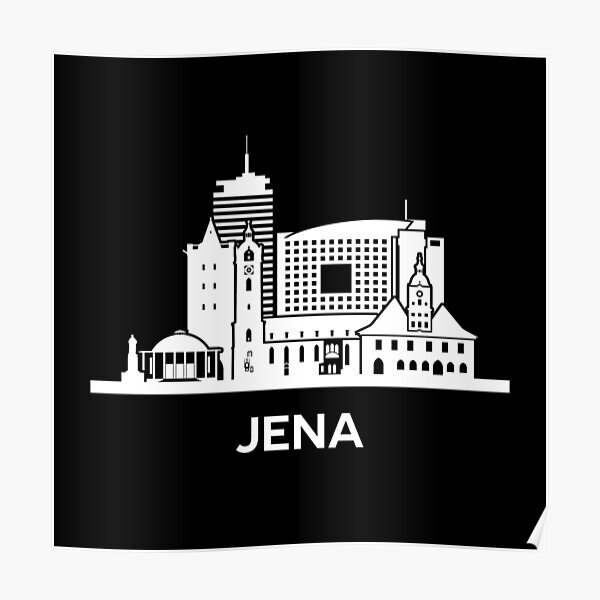 "Jena Skyline, white" Poster for Sale by yulia-rb | Redbubble
