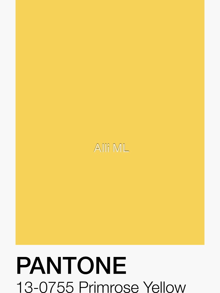 "Pantone Primrose Yellow " Sticker by allilapps | Redbubble