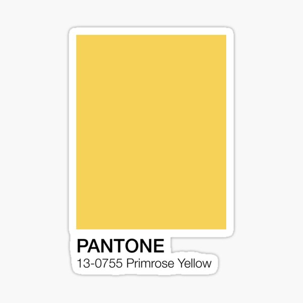 "Pantone Primrose Yellow " Sticker by allilapps | Redbubble