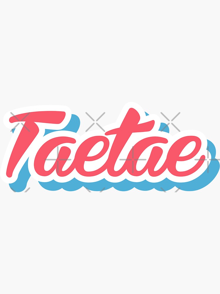 "TAETAE STICKER" Sticker for Sale by letsgetsticky | Redbubble