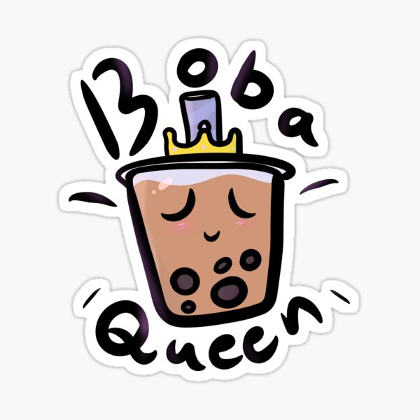 "Boba Queen" Sticker by McBubbleTea | Redbubble