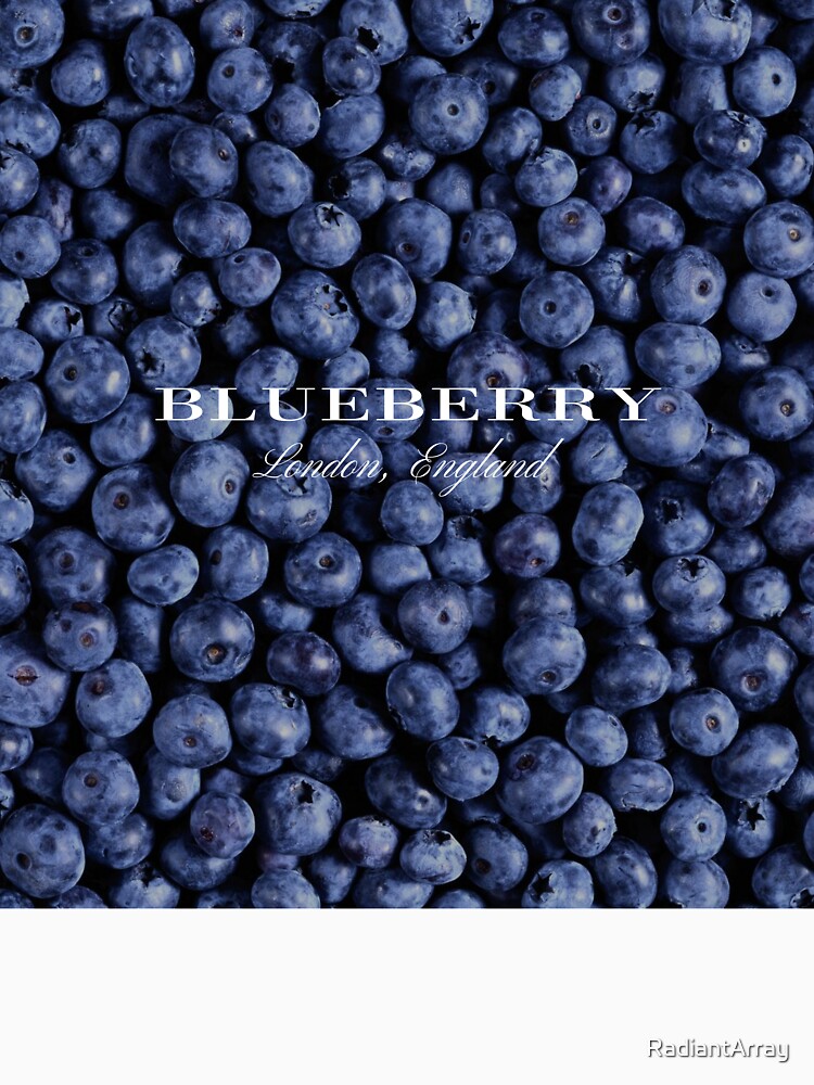 "Blueberry London England (Classic With Background)" T-shirt for Sale ...