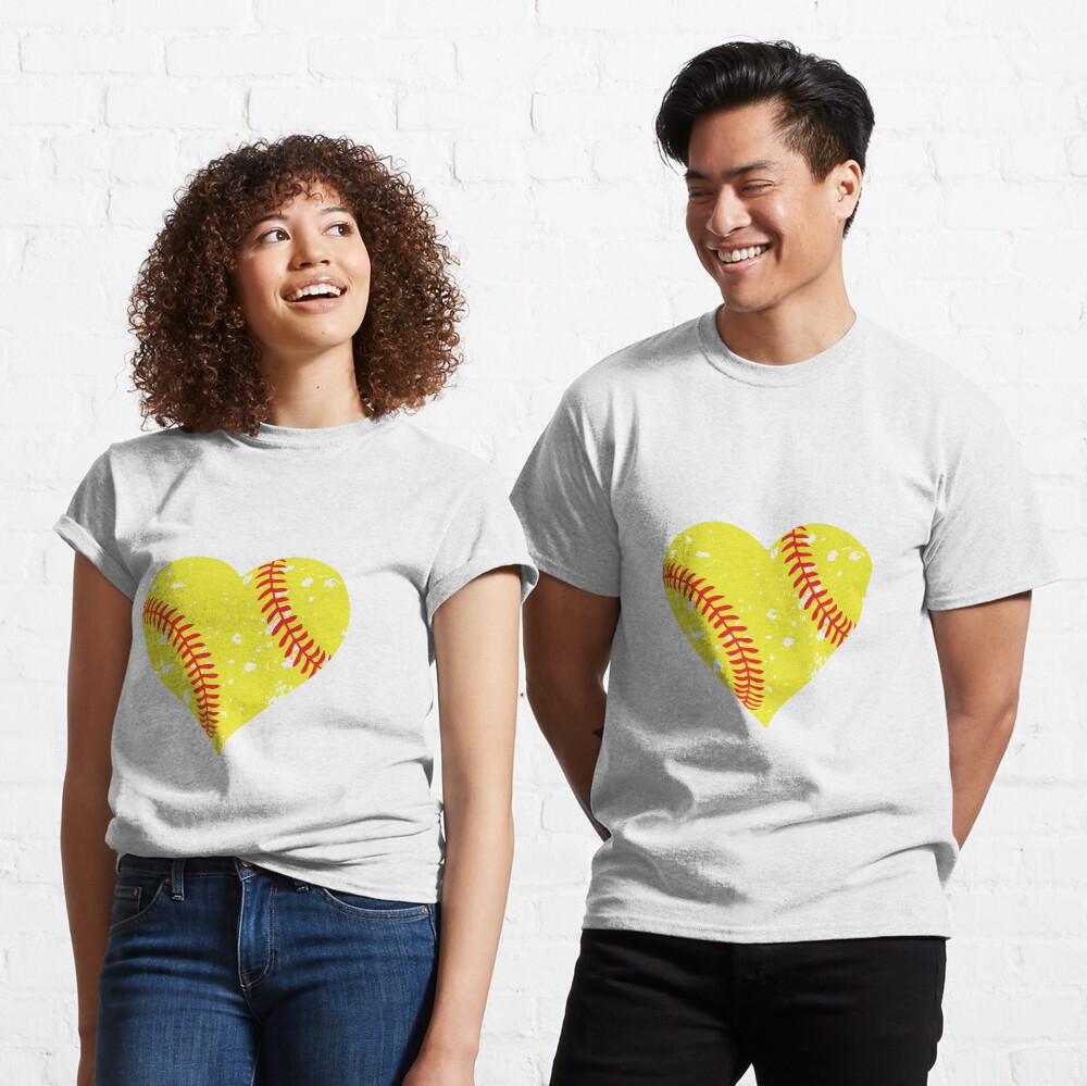 "Distressed Softball Heart" Sticker for Sale by Mysewcuteboutiq | Redbubble