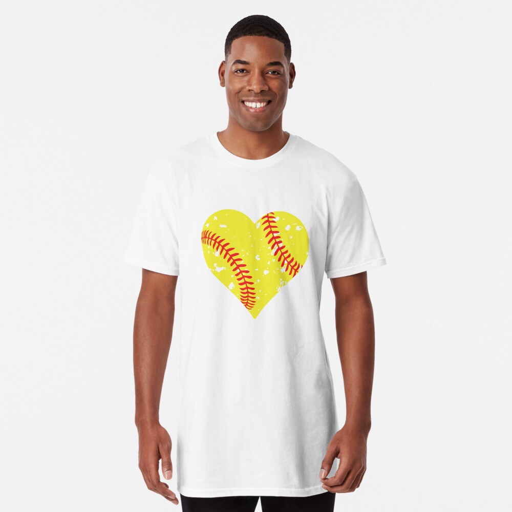 "Distressed Softball Heart" Sticker for Sale by Mysewcuteboutiq | Redbubble