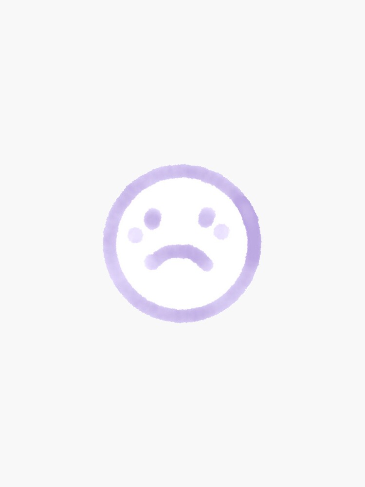 "pastel sad face" Sticker by jsmcly | Redbubble