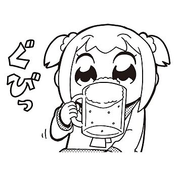 "popuko beer pop team epic" Sticker for Sale by Just-Jay | Redbubble
