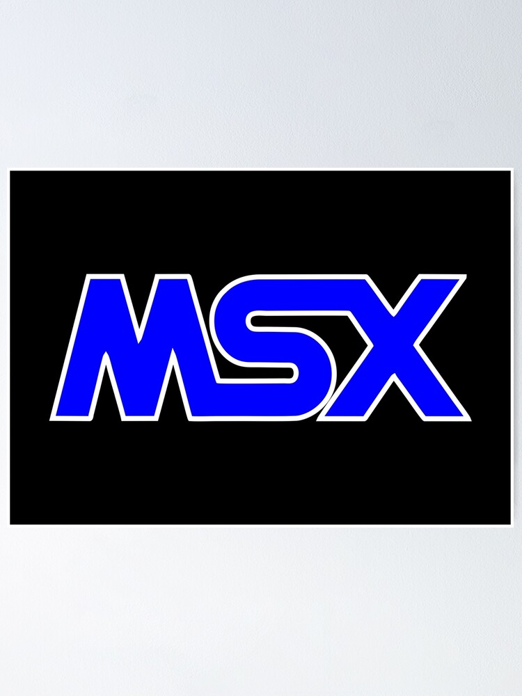 "MSX, gamer sticker, blue version" Poster by Alma-Studio | Redbubble