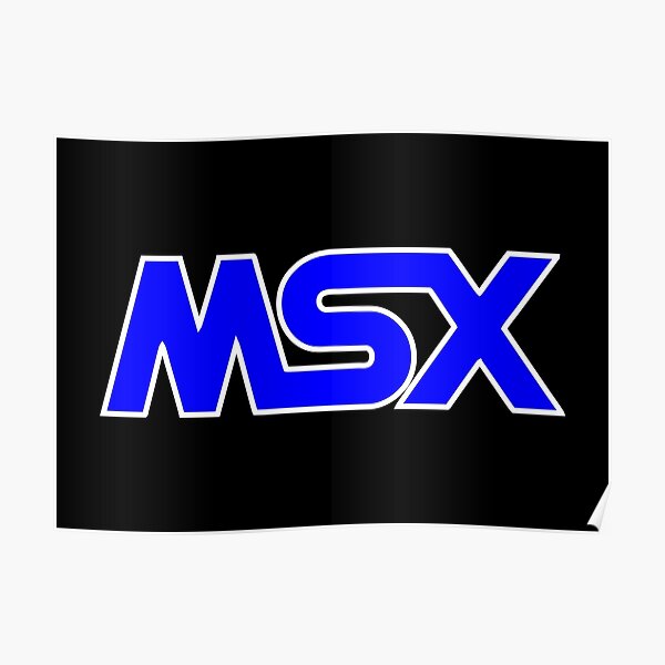 "MSX, gamer sticker, blue version" Poster by Alma-Studio | Redbubble