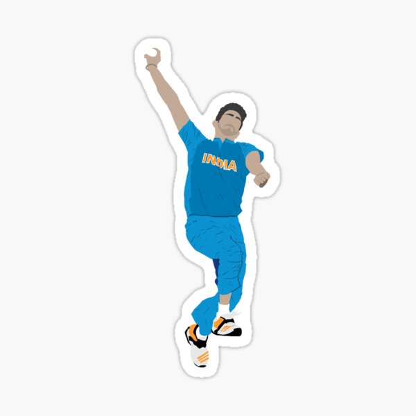"Jasprit Bumrah" Sticker for Sale by HitFor6 | Redbubble