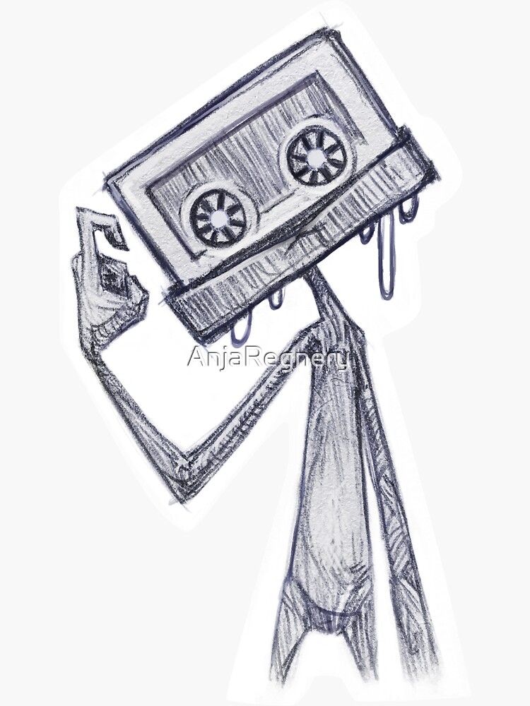 "Tape-man" Sticker for Sale by AnjaRegnery | Redbubble