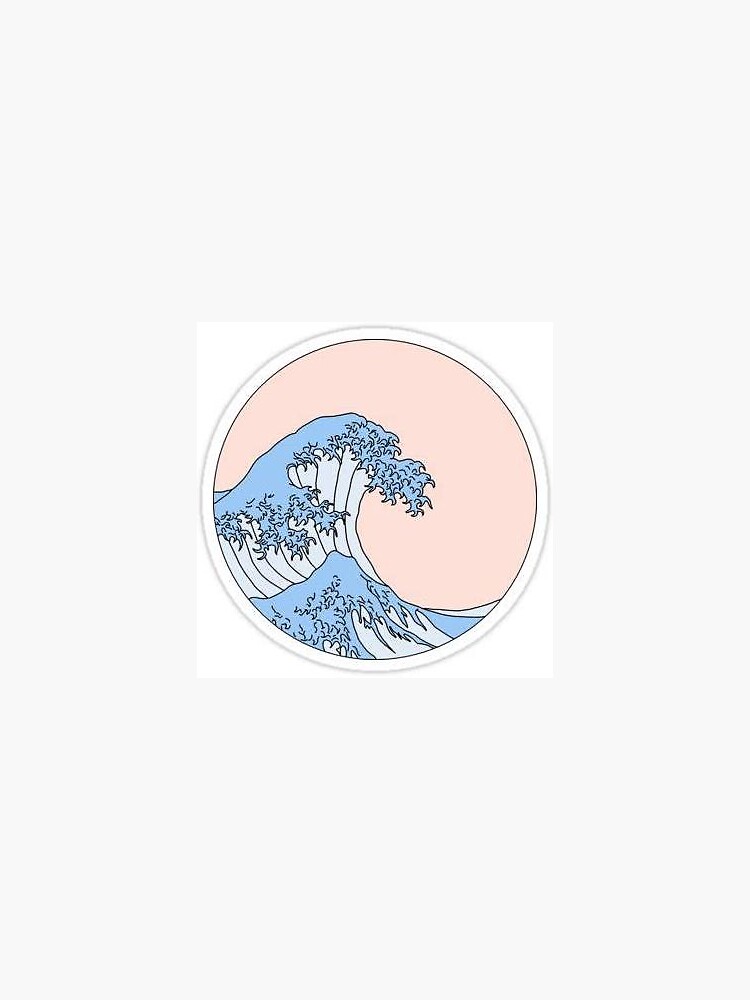 "aesthetic wave sticker" Sticker for Sale by neveland | Redbubble