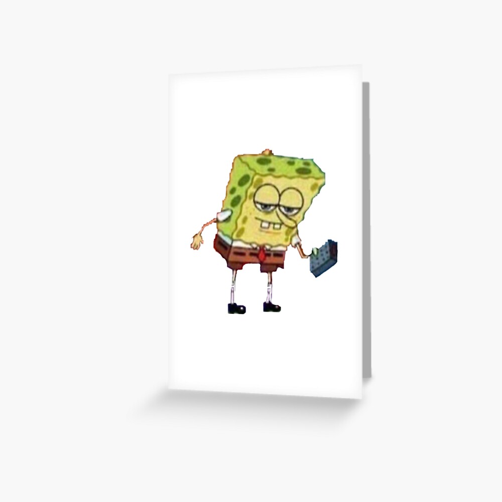 "Spongebob aight imma head out meme sticker" Greeting Card for Sale by ...
