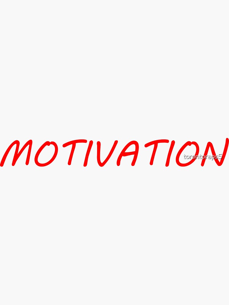"Motivation Red" Sticker for Sale by torontoraps5 | Redbubble