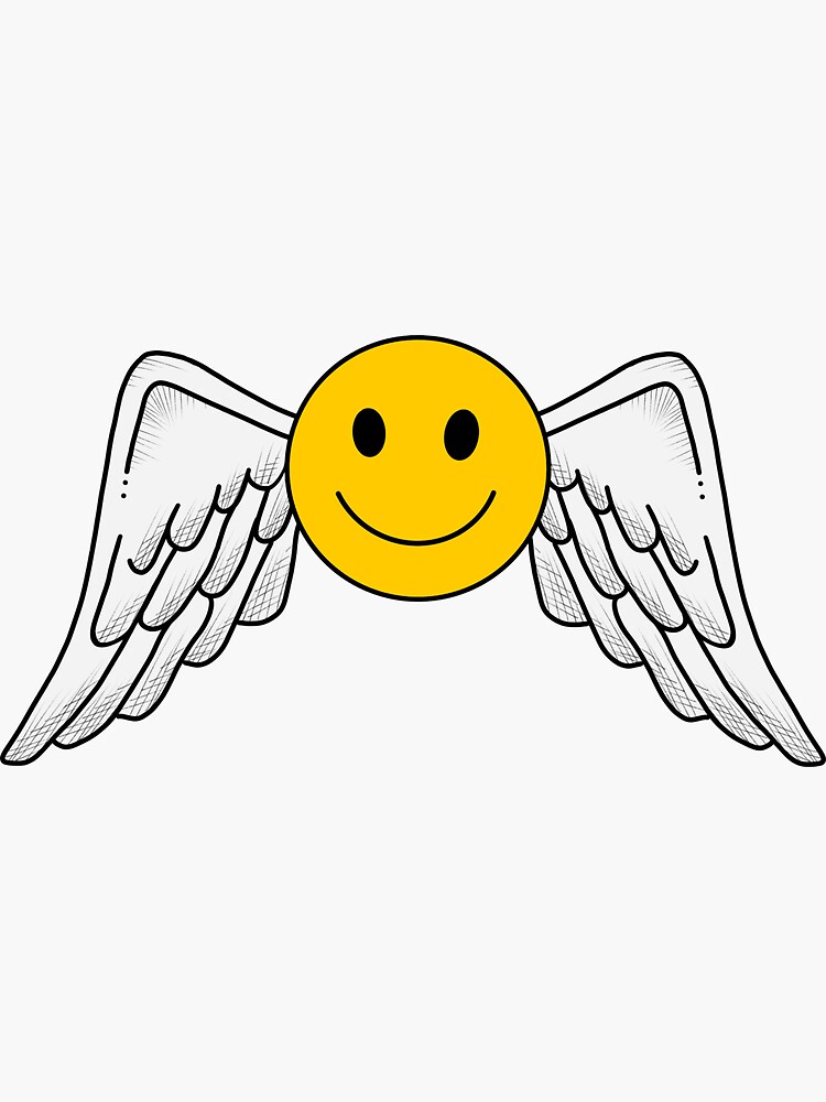 "Smile angel face" Sticker for Sale by emmarydzik | Redbubble
