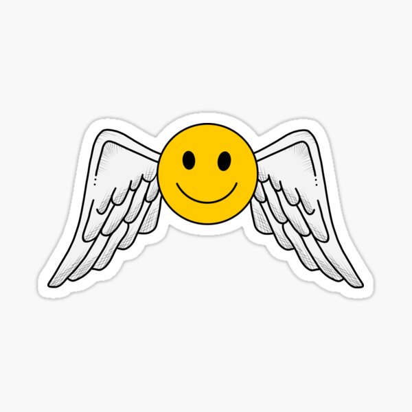 "Smile angel face" Sticker for Sale by emmarydzik | Redbubble