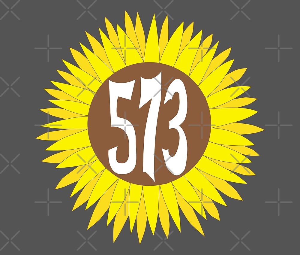 "Hand Drawn Missouri Sunflower 573 Area Code" by itsrturn | Redbubble