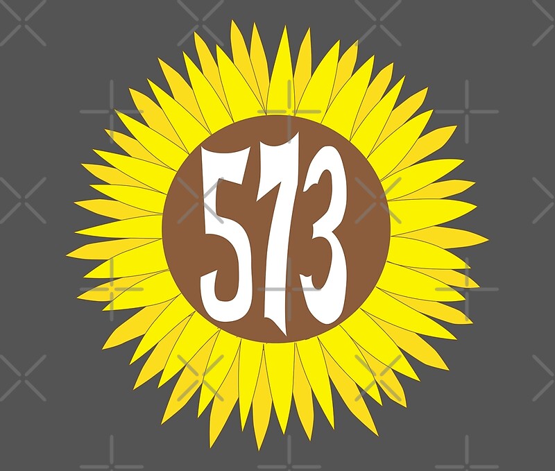 "Hand Drawn Missouri Sunflower 573 Area Code" by itsrturn | Redbubble