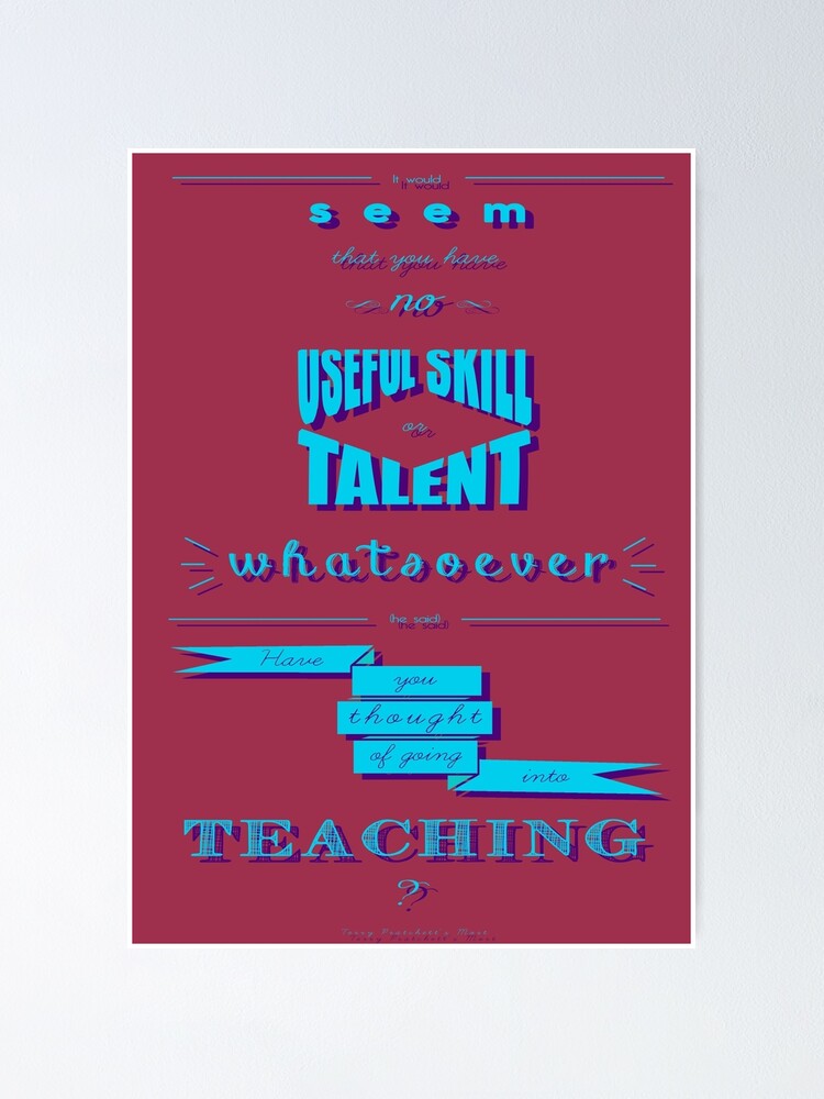 "Teaching" Poster for Sale by Konidraws | Redbubble
