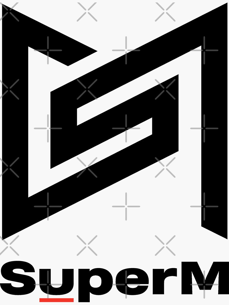 "SUPER M LOGO STICKER" Sticker by letsgetsticky | Redbubble