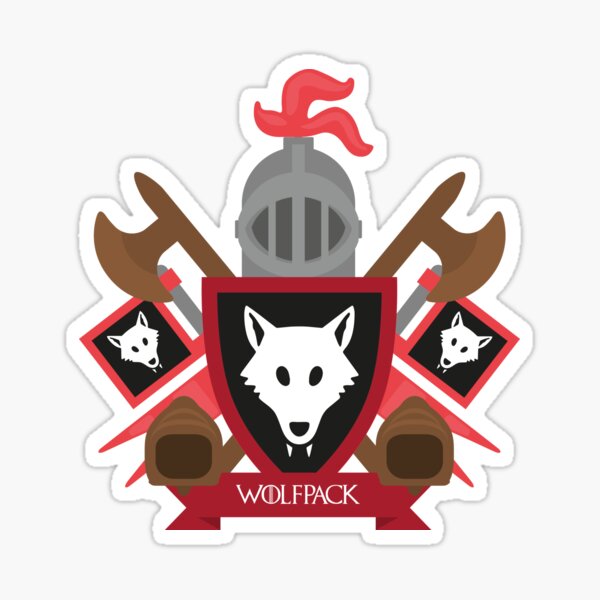 "Heraldry: Wolfpack" Sticker for Sale by design-jobber | Redbubble