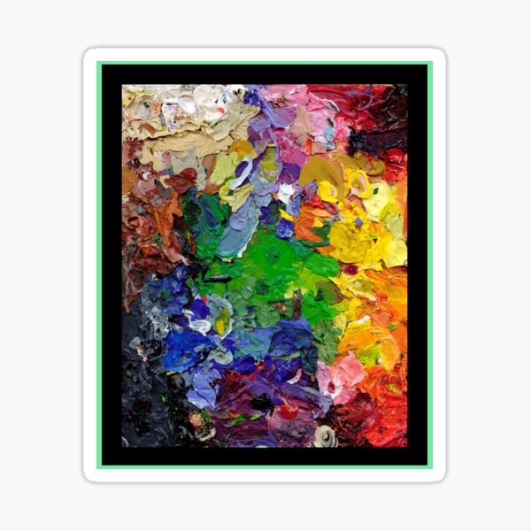 "Messy Paint Palette " Sticker for Sale by PODLizardWizard | Redbubble