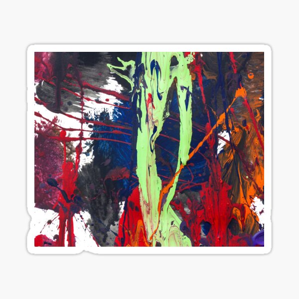 "Abstract Paint Splatter Masterpiece " Sticker by PODLizardWizard ...
