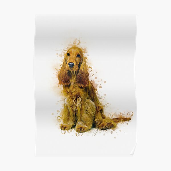 "English Cocker Spaniel" Poster for Sale by MitchellAK | Redbubble