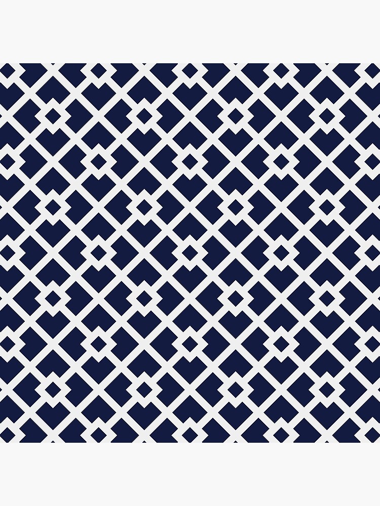 Póster «Cuadrados azul marino y blanco» de dallastxart | Redbubble