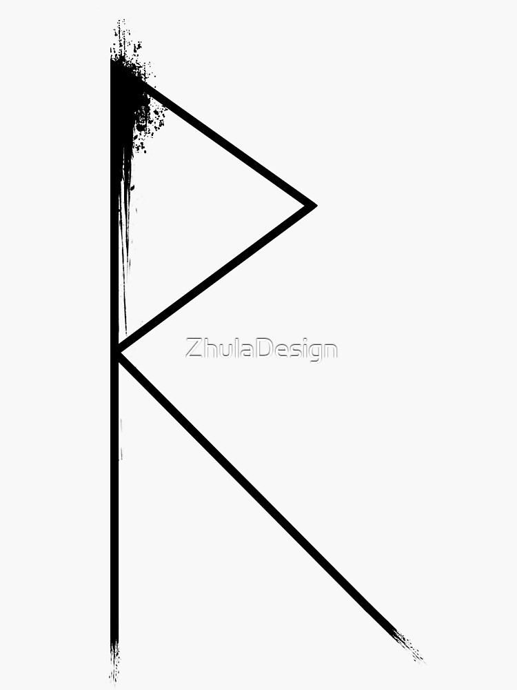 "Raidho | Rune | Futhark | black" Sticker for Sale by ZhulaDesign ...
