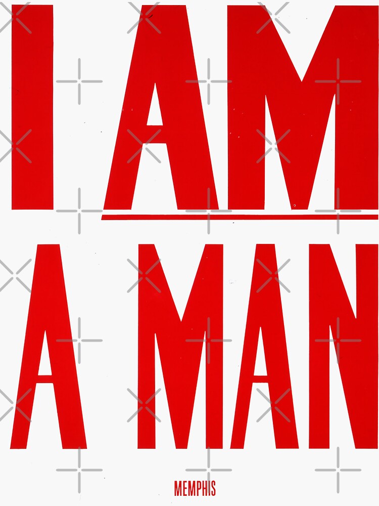 "I am a Man Poster" Sticker for Sale by CarlsArt | Redbubble
