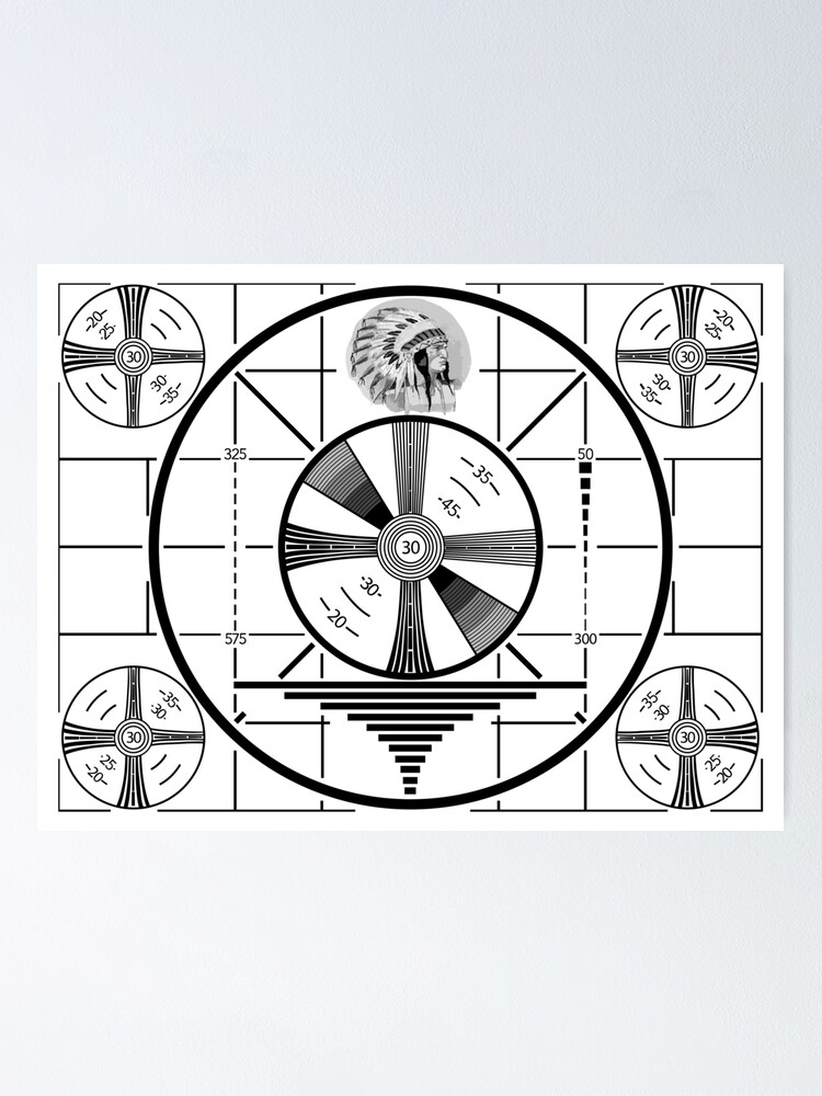 "Indian Head Test Pattern poster" Poster for Sale by CarlsArt | Redbubble