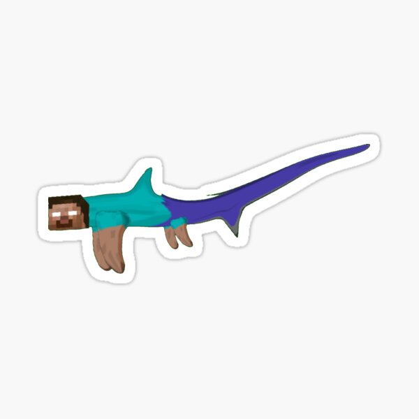 "Herobrine Thresher Shark" Sticker for Sale by HerobrineGang | Redbubble