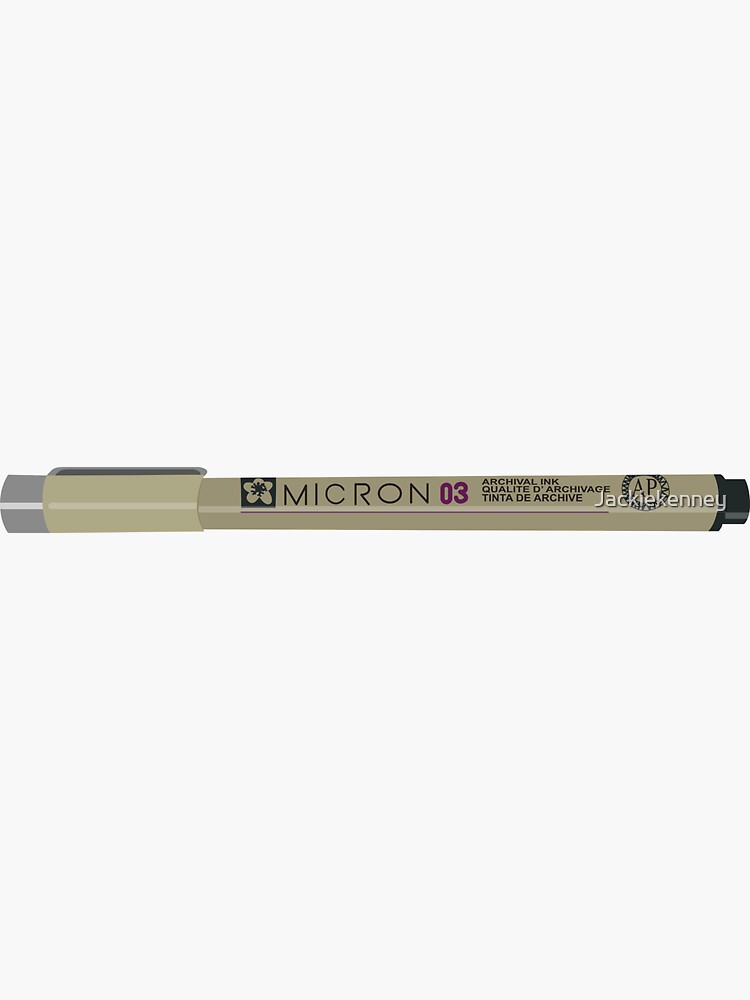 "Micron Pen" Sticker for Sale by Jackiekenney | Redbubble
