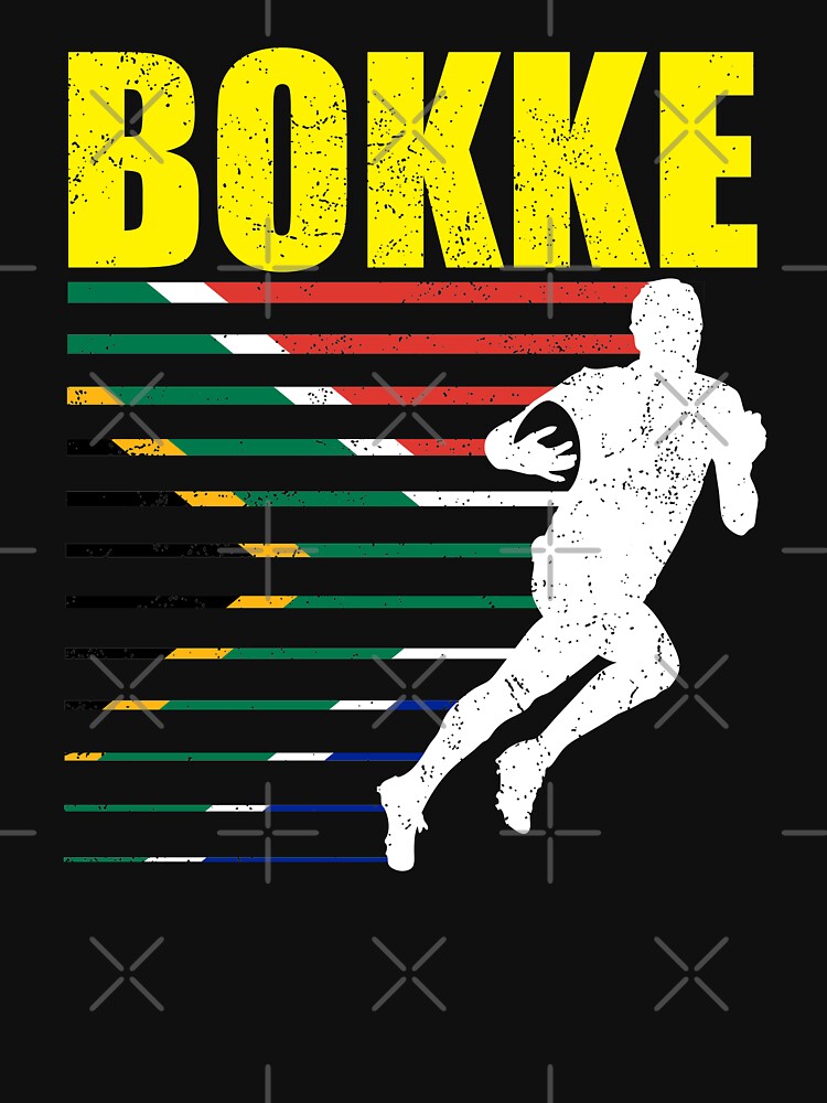 "Bokke South Africa Flag Rugby Player" T-shirt for Sale by d247 ...