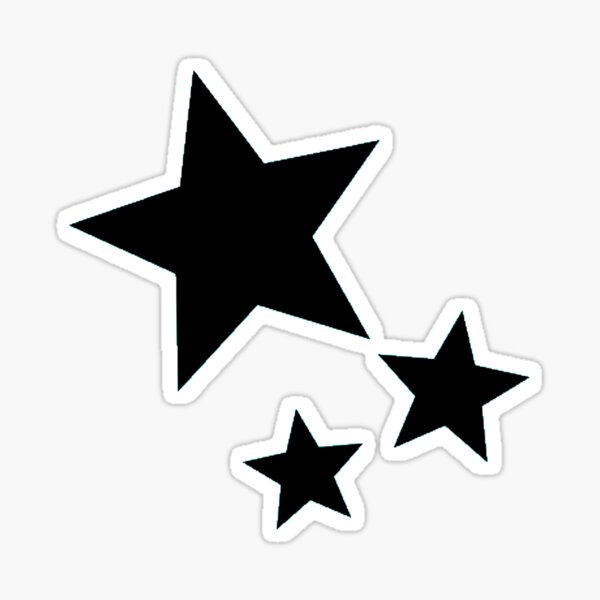 "black stars" Sticker for Sale by lustrovsdesigns | Redbubble