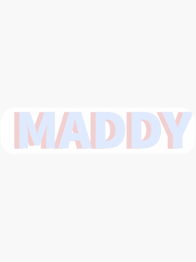 "Maddy" Sticker for Sale by maddybethh | Redbubble